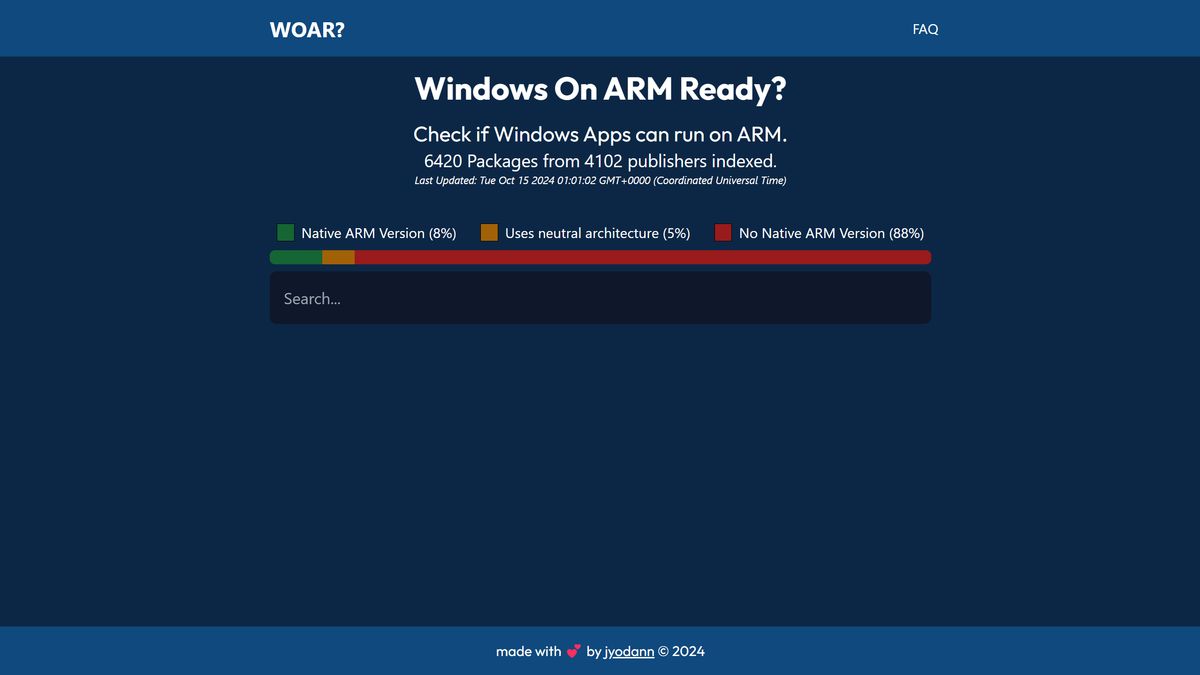 WOAR? (Windows on ARM Ready?) | Jyodann